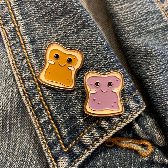 Accessories | Peanut Butter And Jelly Sandwich Enamel Pin Set | Poshmark